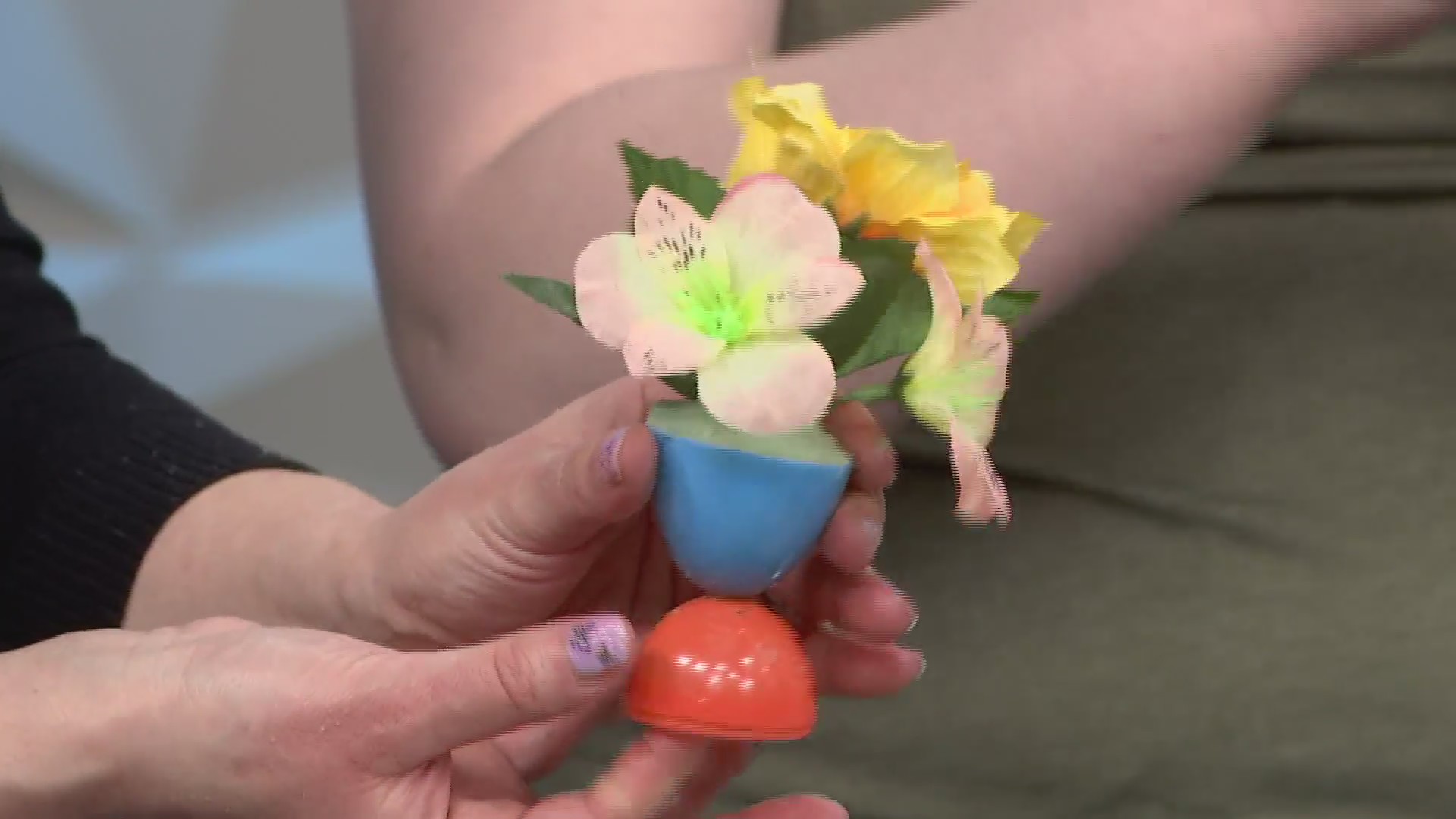 Easy DIY Craft from Recycled Plastic Eggs