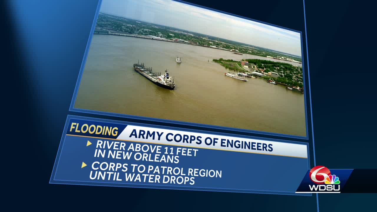 Army Corps of Engineers watching Mississippi River levees as levels rise