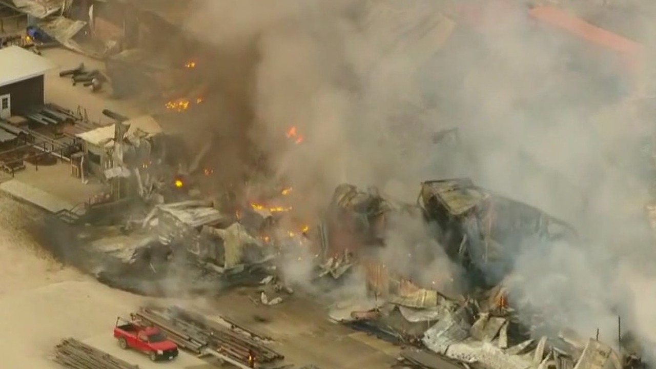 Massive fire breaks out at Joliet facility; firefighter injured in roof ...