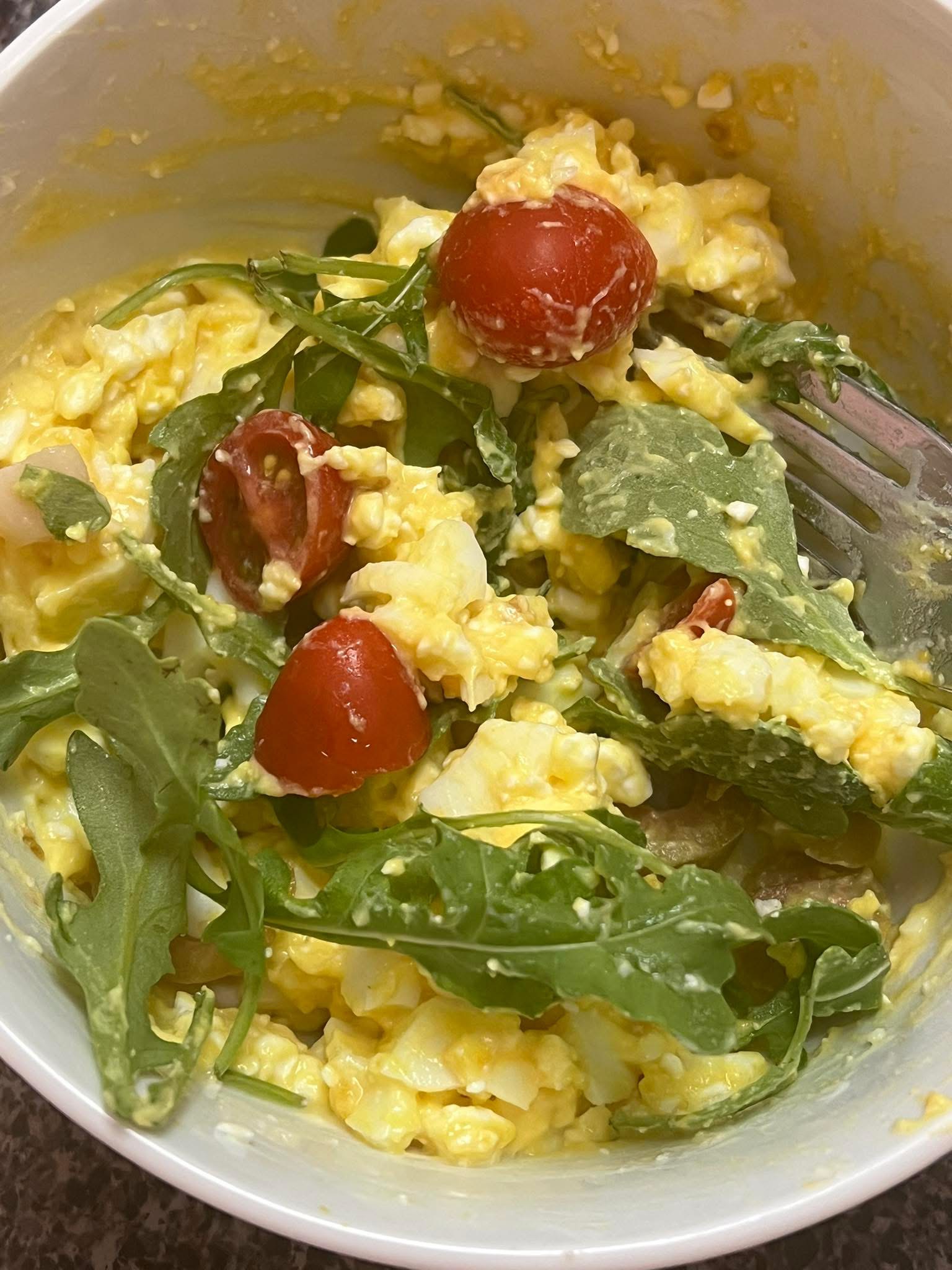 Cottage cheese scrambled eggs