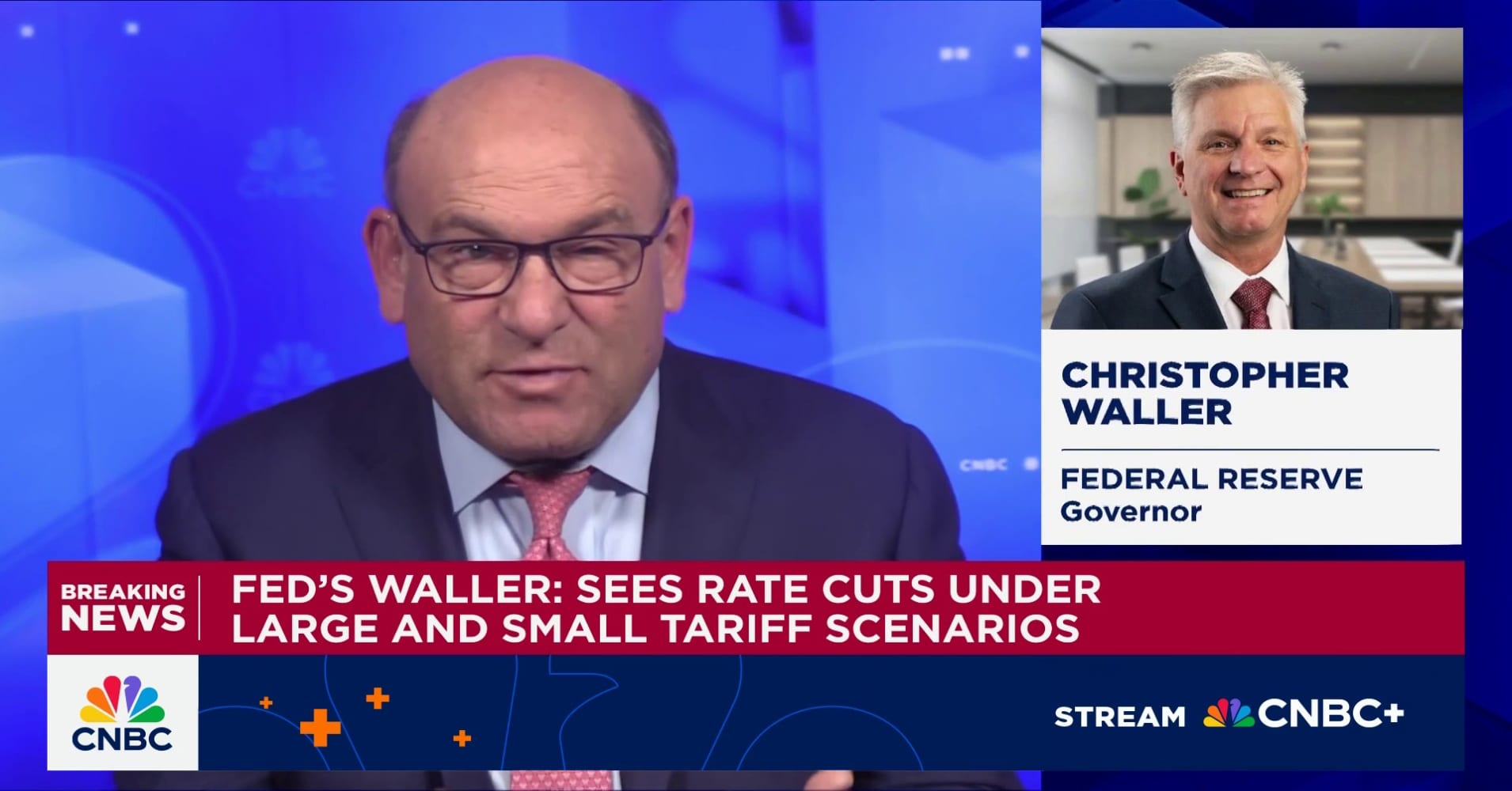 Fed Governor Waller: Sees rate cuts under large and small tariff scenarios