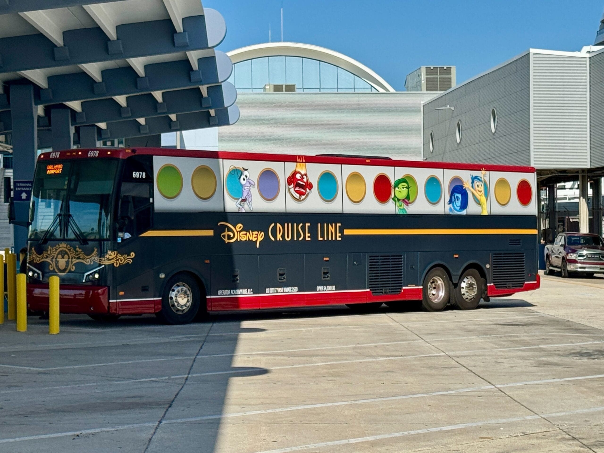 NEW Disney Cruise Line Bus Wrap Features Characters from 'Inside Out'