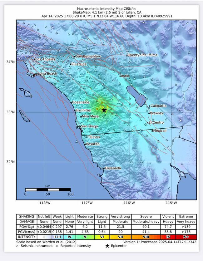 5. 2 Earthquake Shakes San Diego County