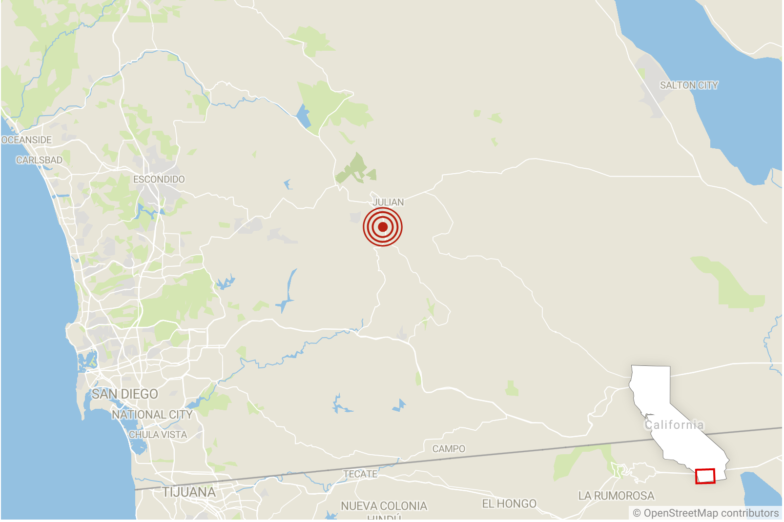 5.2 magnitude earthquake near San Diego rattles Southern California