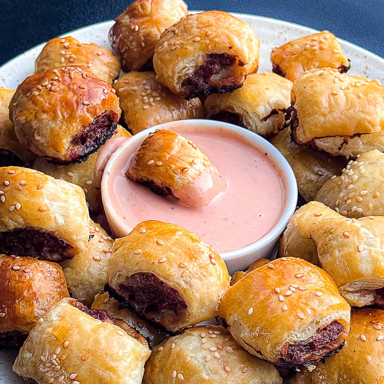 Burger Puff Pastry Bites (Smoked or Oven-Baked)