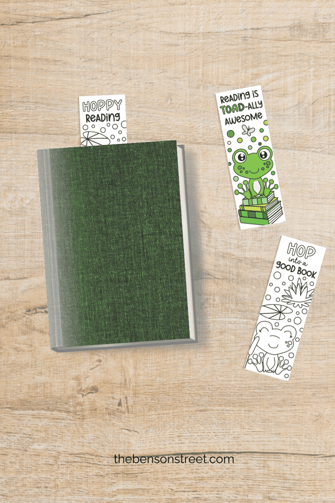 Free Printable Frog Coloring Bookmarks: 5 Designs