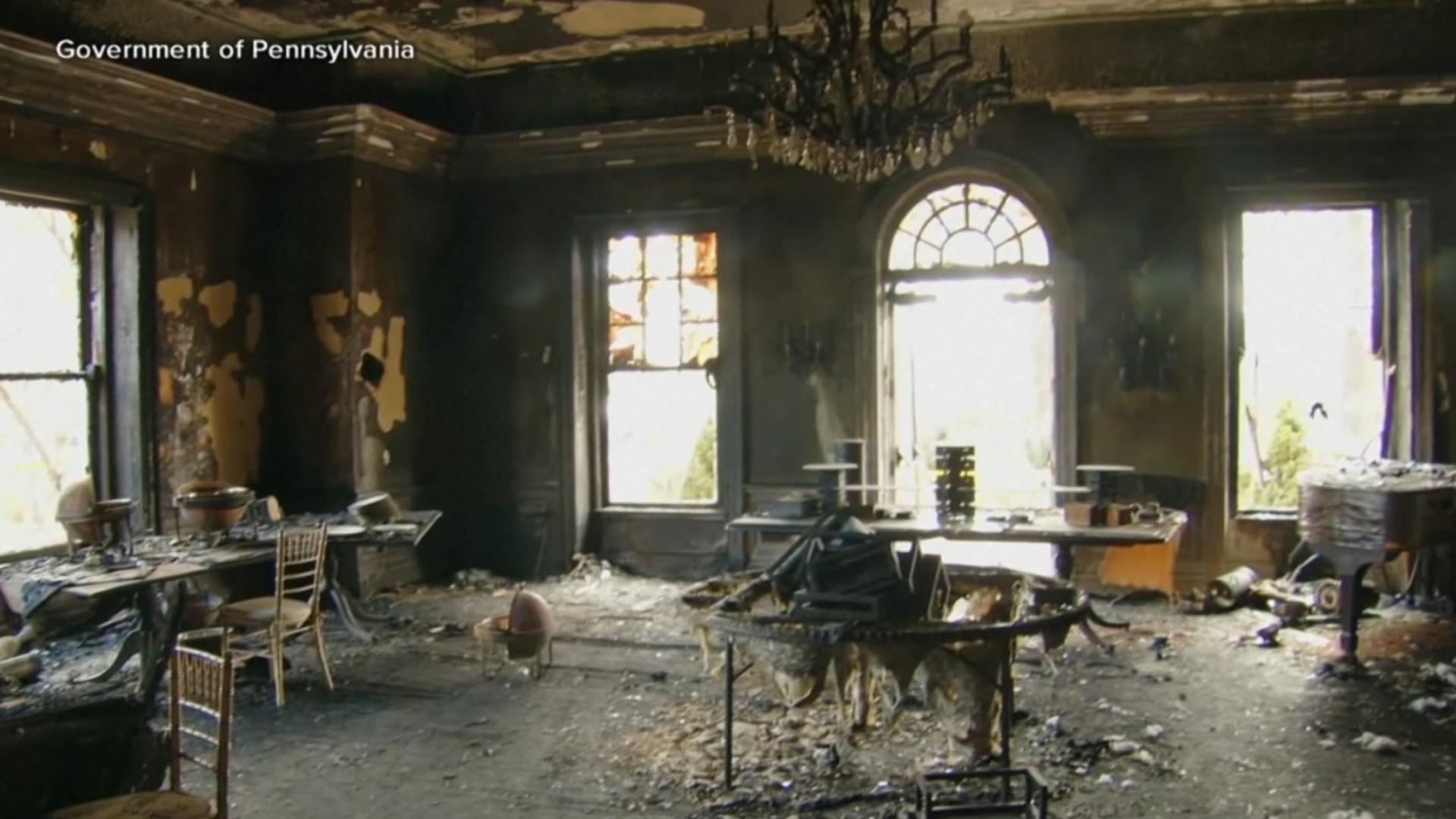 Video shows damage after man allegedly sets fire to Pennsylvania ...