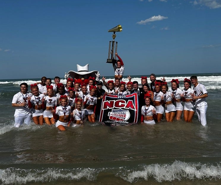 Texas Tech cheer squads celebrate repeat national title wins