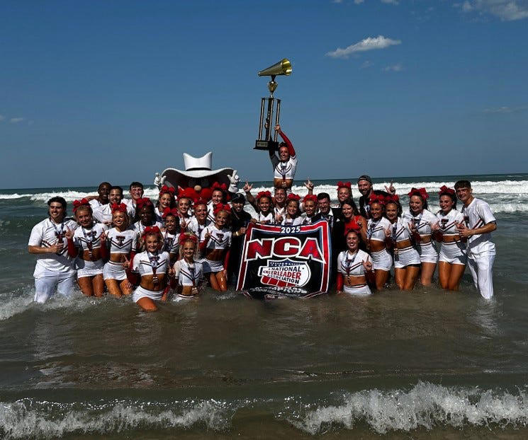 Texas Tech cheer squads celebrate repeat national title wins