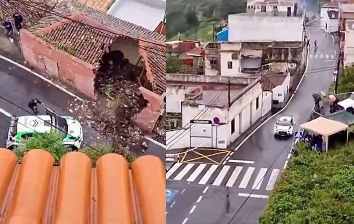 Impactante video: Auto de rally derriba vivienda en brutal accidente