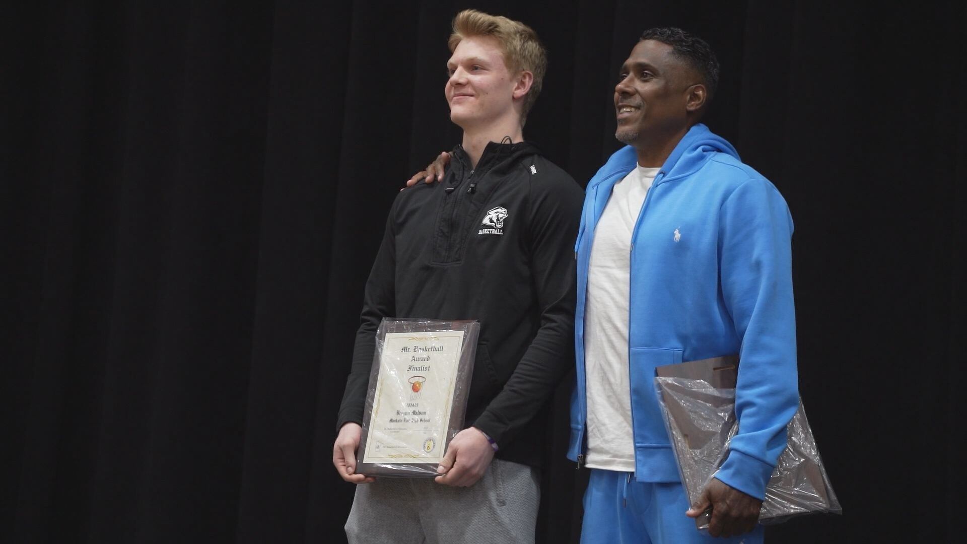 East’s Madson receives Mr. Basketball finalist plaque