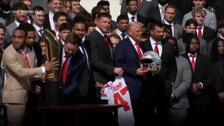 J.D. Vance Drops College Football Championship Trophy During White ...