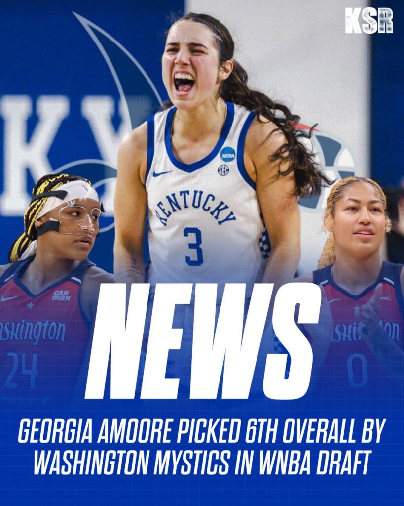 Georgia Amoore selected by the Washington Mystics with 6th pick in WNBA ...