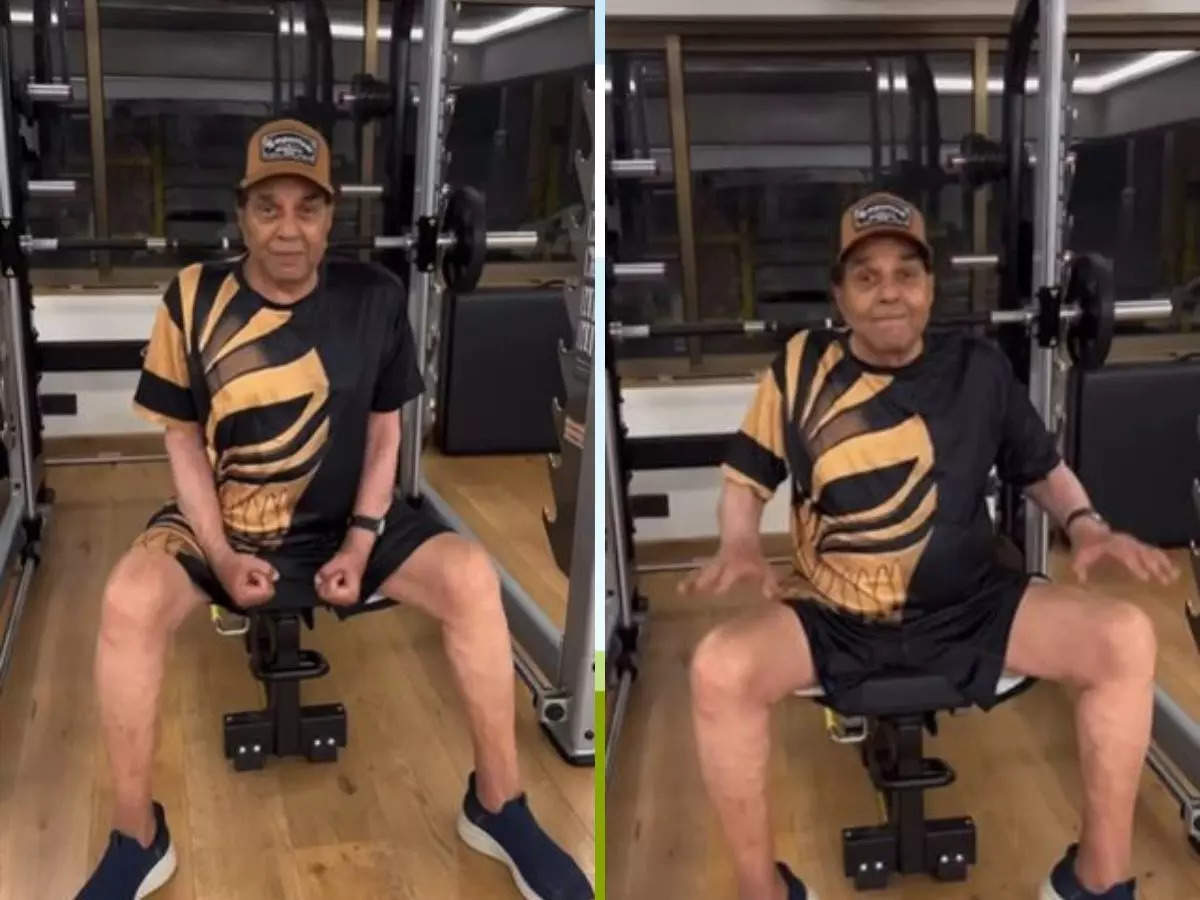 'Look at my thighs and muscles': From gym, Dharmendra, 88, gives a look ...