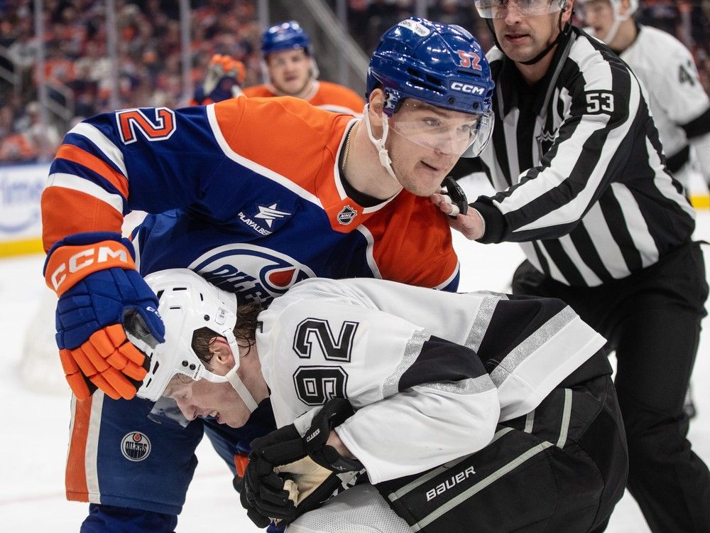 Oilers lose, but get their licks in in playoff preview with LA Kings