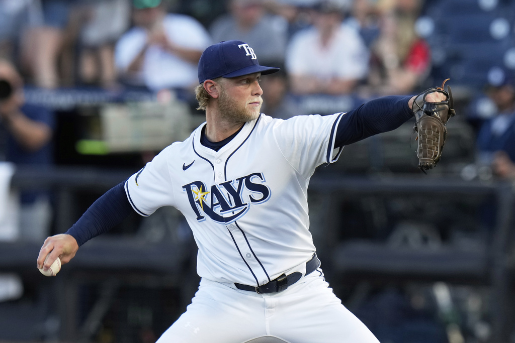 Kameron Misner's 2 home runs back Shane Baz's 6 strong innings as Rays ...