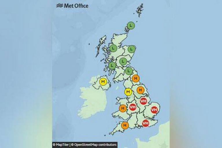 Met Office issues rare warning for millions of hay fever sufferers as ...
