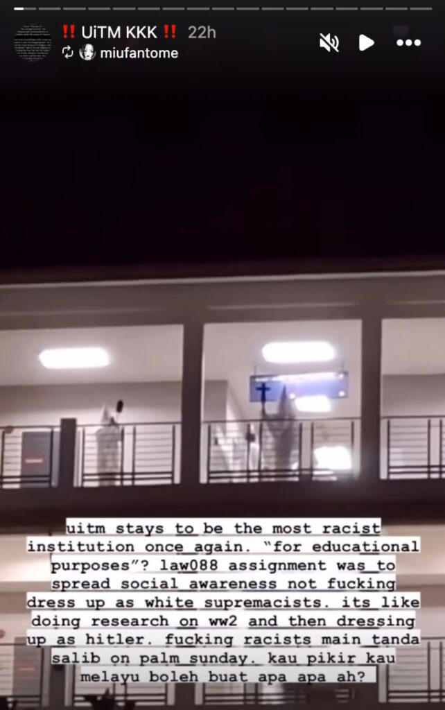 Outrage Erupts As UiTM Dengkil Students Allegedly Don KKK Robes For ...