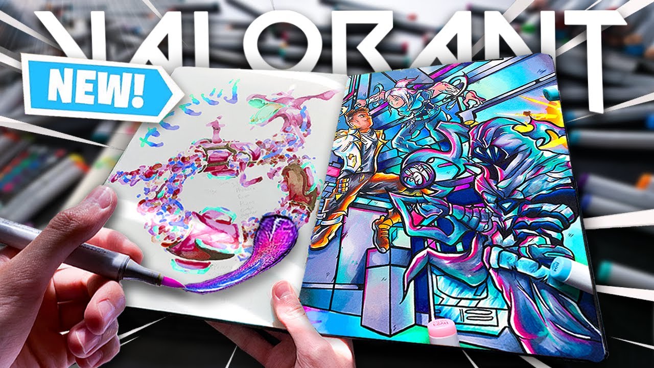 INSANE Valorant Drawing I Created an EPIC Fan Art of Your Favorite Agent! 🎨