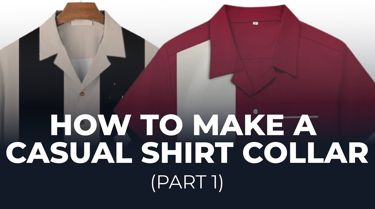 Vintage Casual Shirt Collar Drafting & Preparation – Collar Making (Part 1)