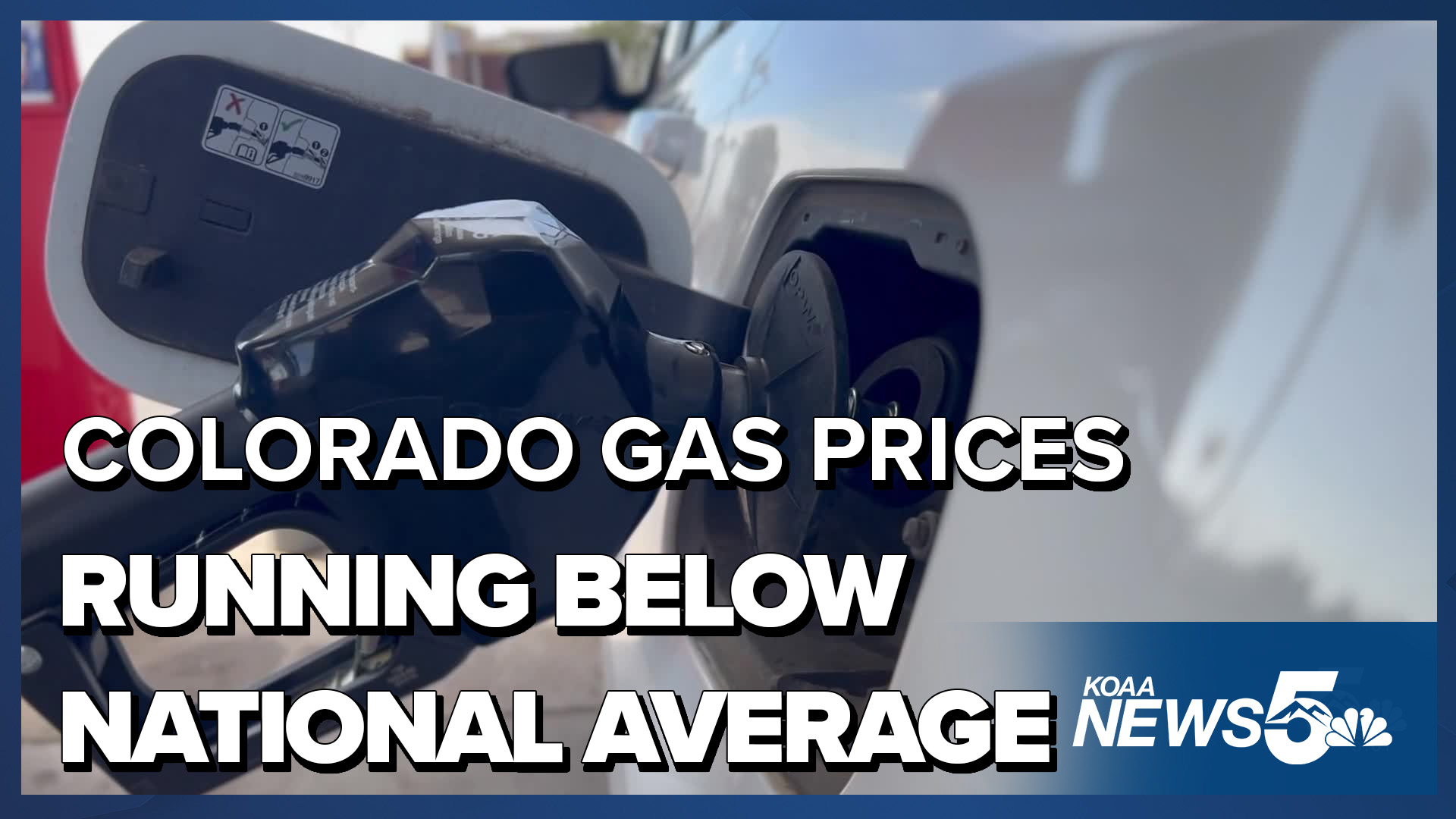 Colorado gas prices running below the national average