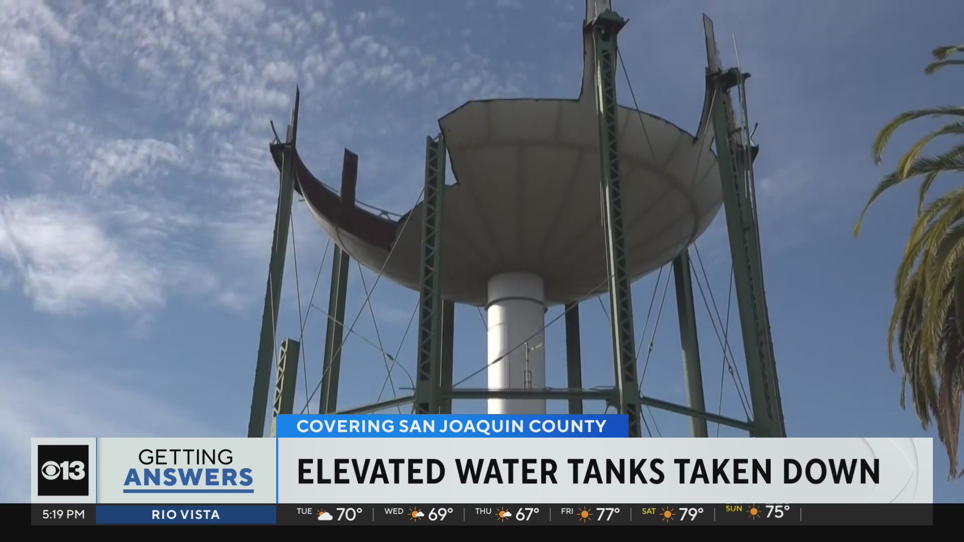 Stockton decommissions all water towers, replaces with ground-level tank