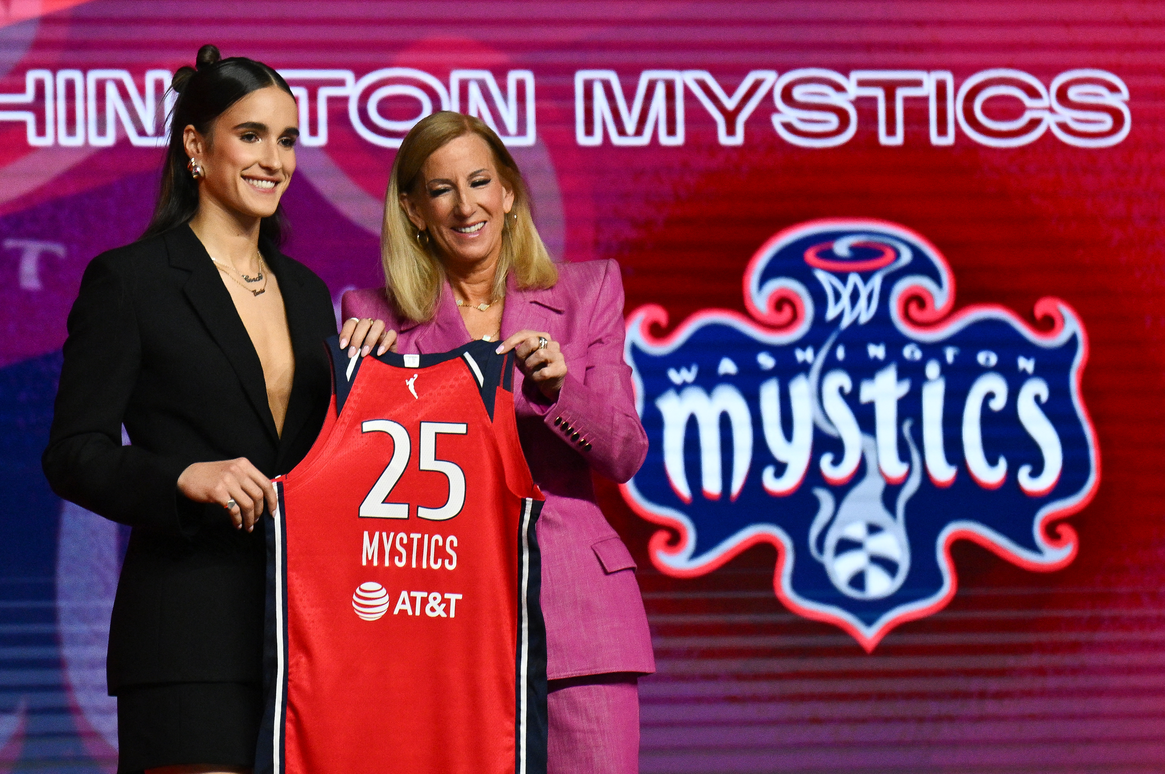 Photos from the first round of the 2025 WNBA draft