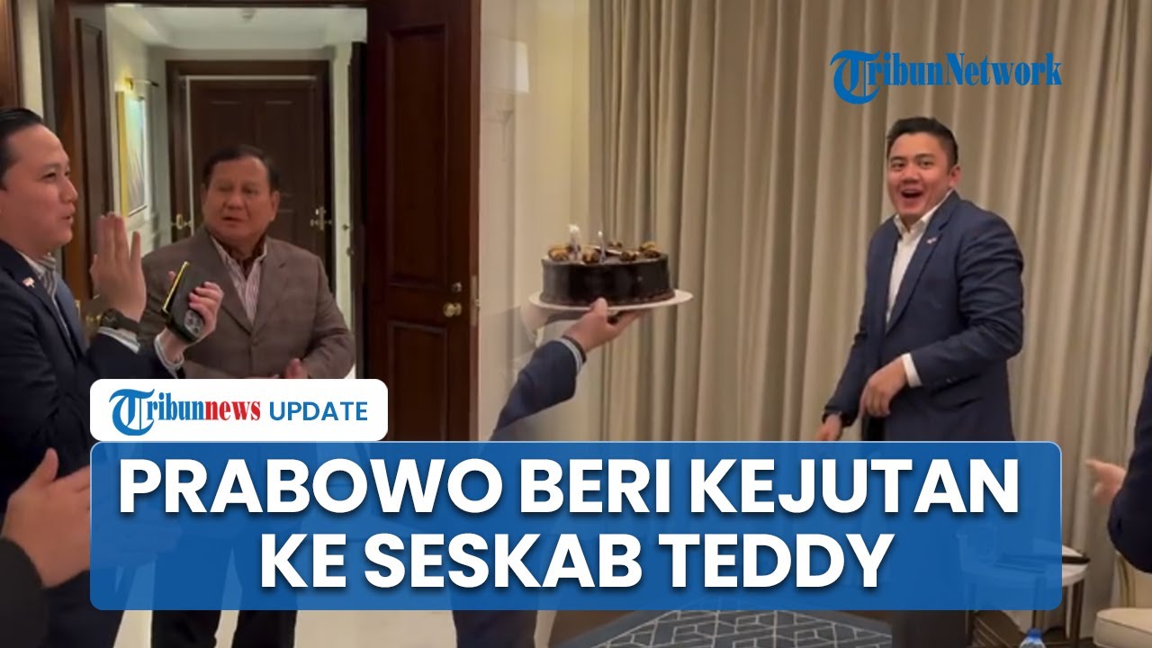 Momen Presiden Prabowo & Ajudan Surprise Rayakan Ulang Tahun Seskab Teddy Indra Wijaya di Yordania
