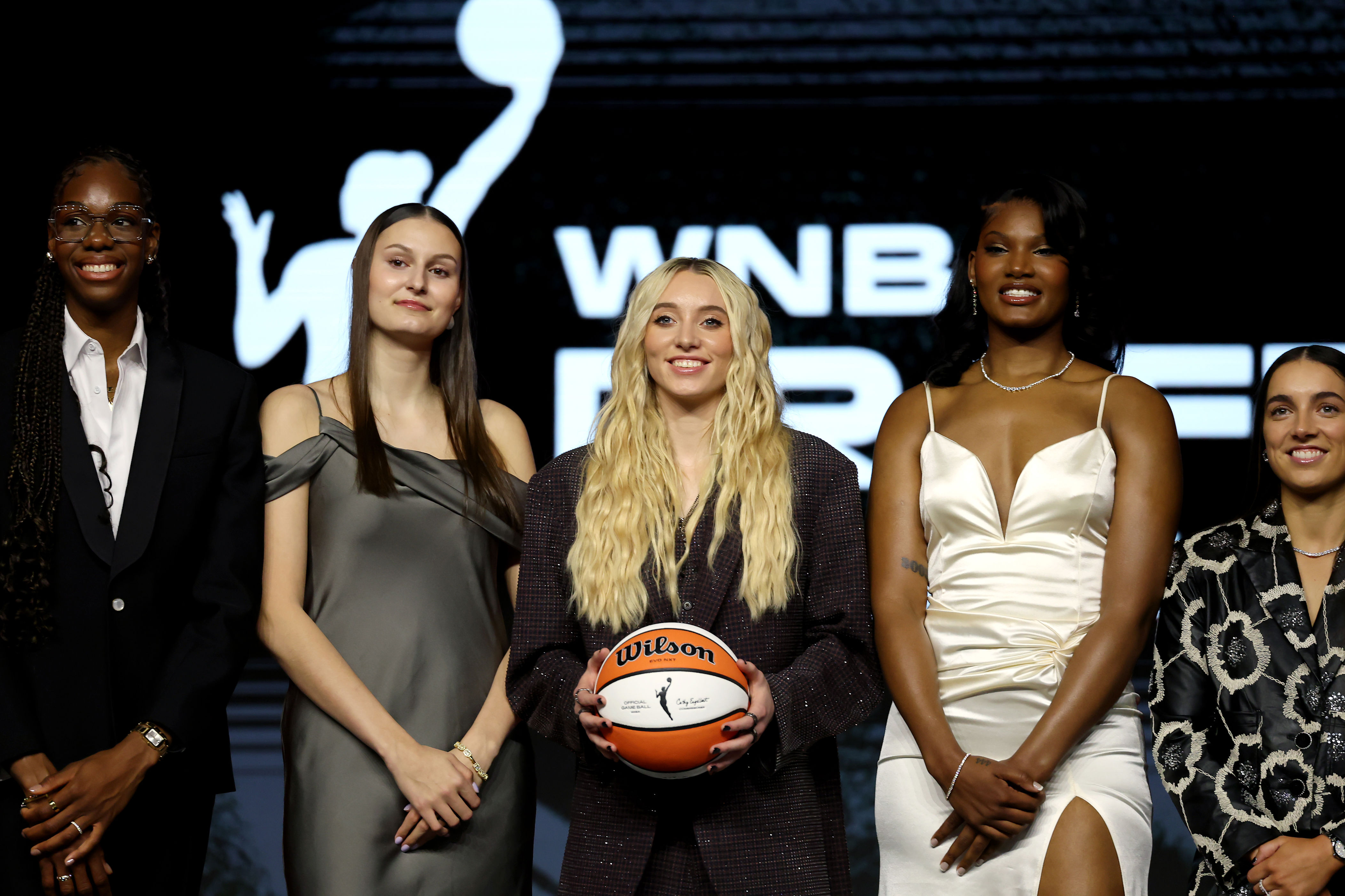 Photos from the first round of the 2025 WNBA draft