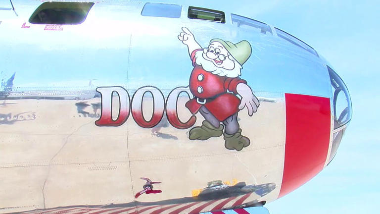 Historical B-29 Superfortress plane ‘Doc’ lands in Lawton