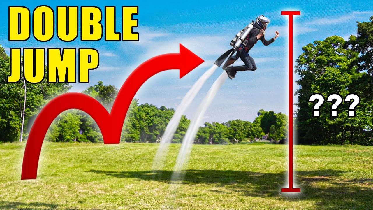 Real-Life Double Jump with a One-Time Jet Pack!