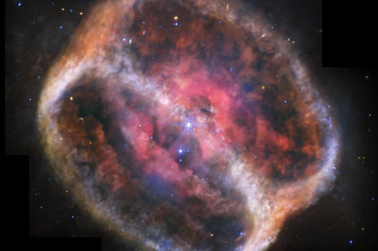 Webb brings dying star's energetic display into full focus