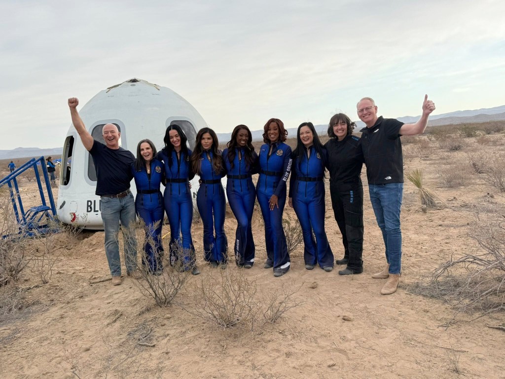 Jeff Bezos face-plants after space rocket Blue Origin lands back on Earth