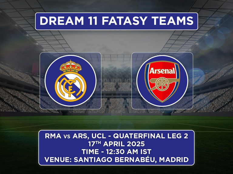 RMA vs ARS Dream11 prediction, Quarterfinal, UEFA Champions League fantasy tips, playing 11, and ...