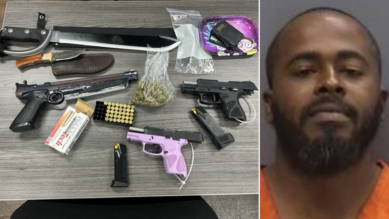 Drugs, loaded guns & machete found in car, convicted felon arrested: HCSO