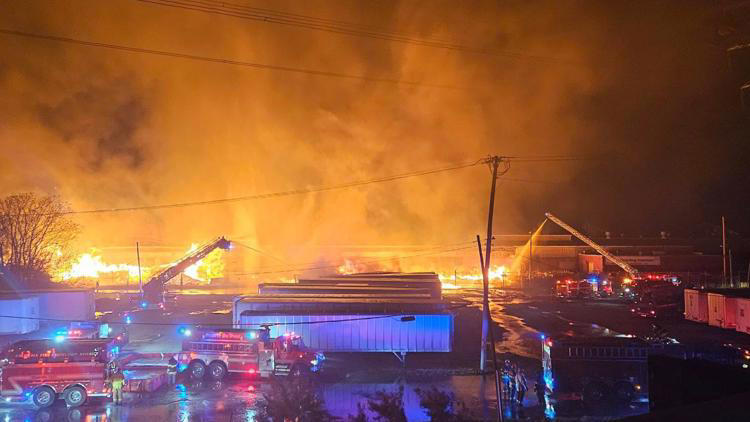 Nearly 30 departments respond to massive pallet fire in East St. Louis