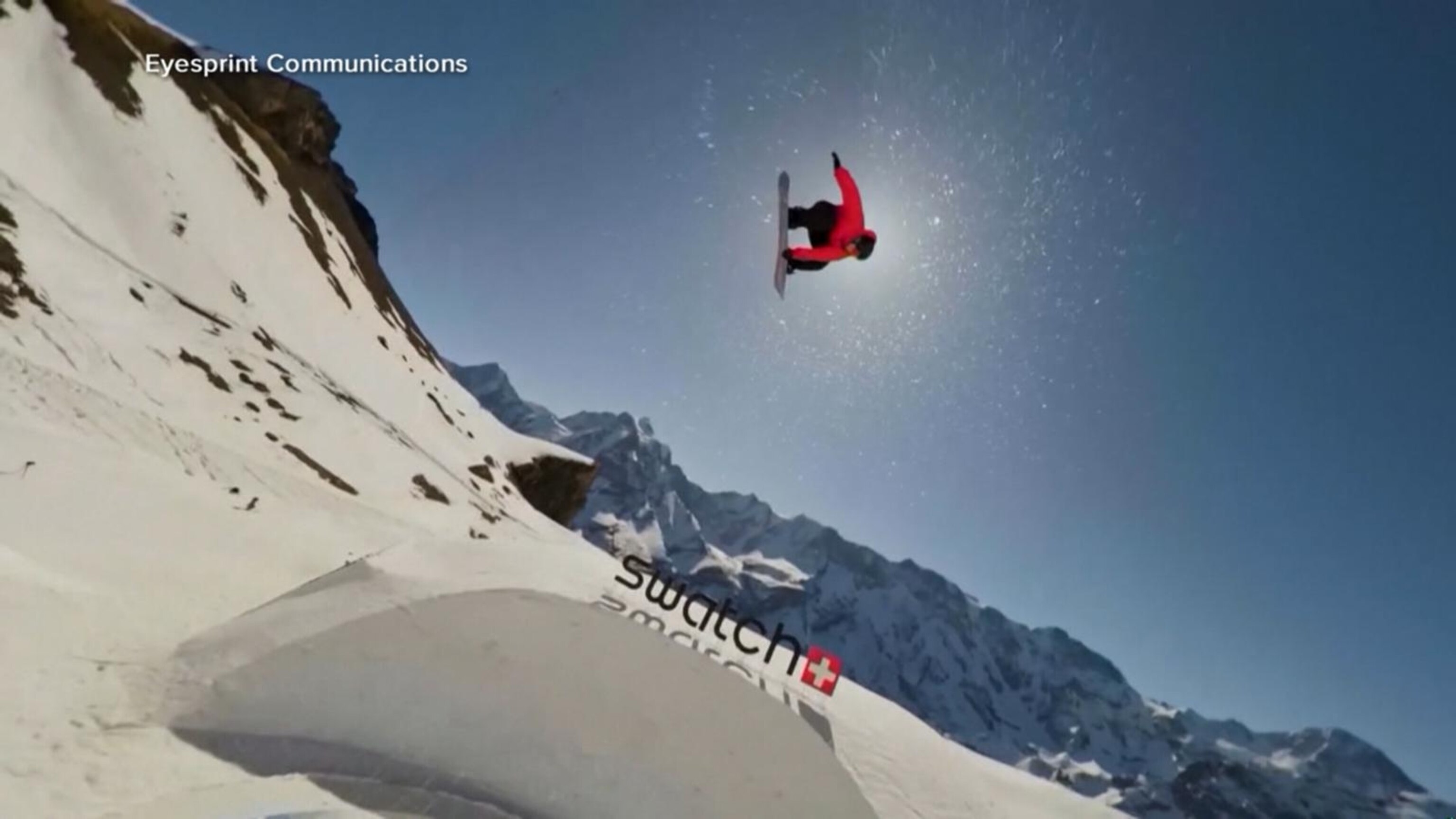 Snowboarder makes history with quadruple flip at Swatch Nines