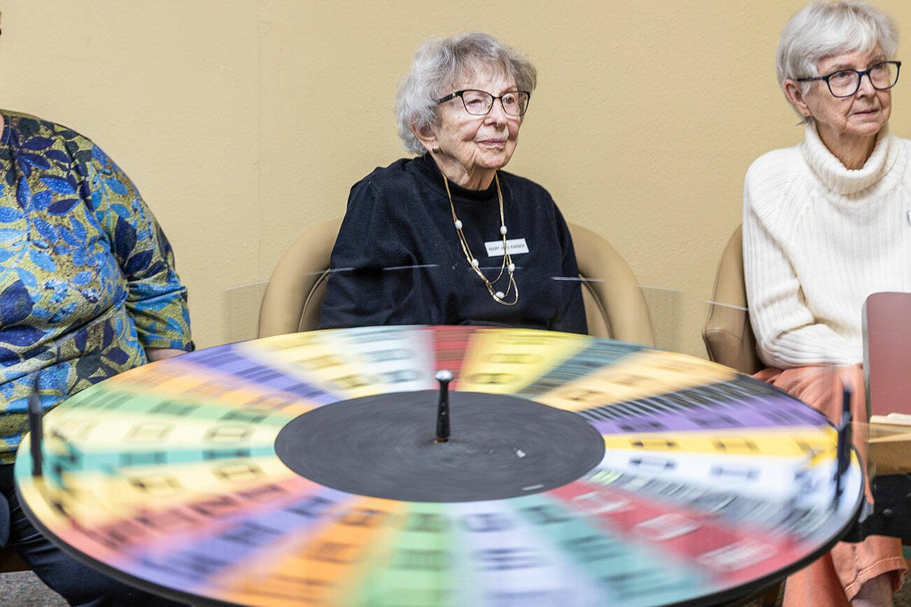 Lunch and Wheel of Fortune with some Everett swinging seniors
