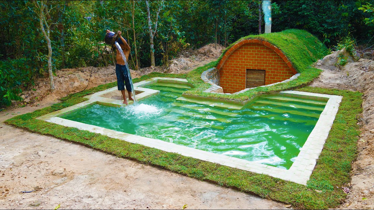 Building a Underground House and Swimming Pool in Just 45 Days