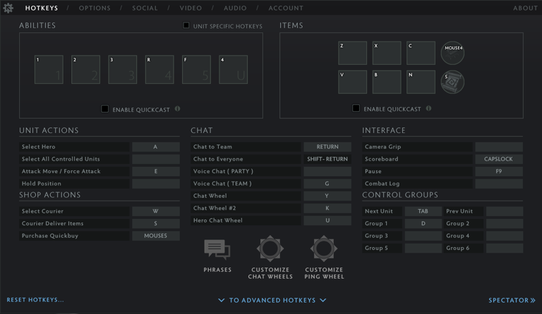 Collapse Dota 2 Settings: Hotkeys, Options, and Social Settings