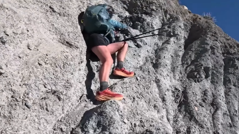"She was clearly death gripping the cliff" – dramatic video shows ...