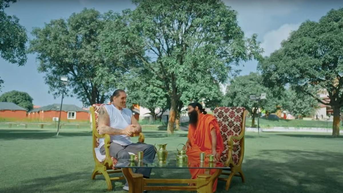 The Great Khali Meets Swami Ramdev, WWE Hall Of Famer Explores Yoga And ...