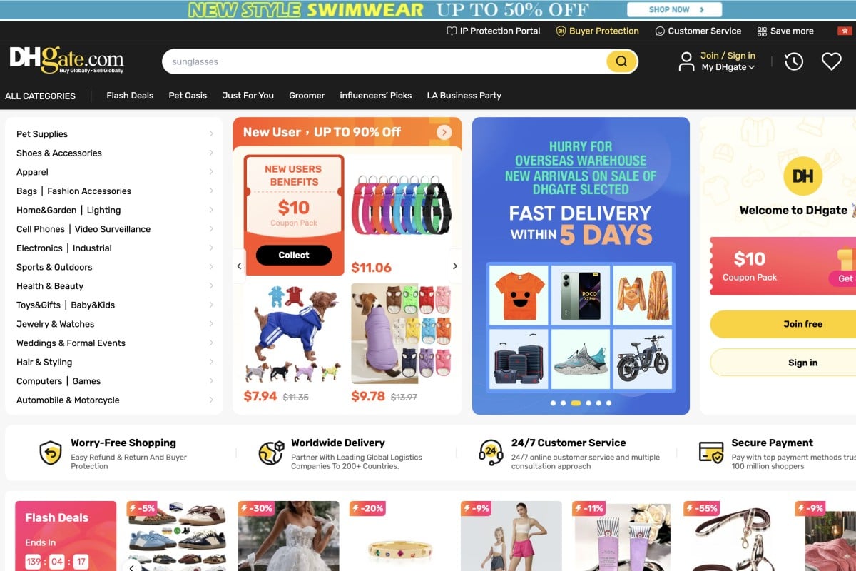 China’s DHgate e-commerce app rises in US app store rankings amid Trump ...