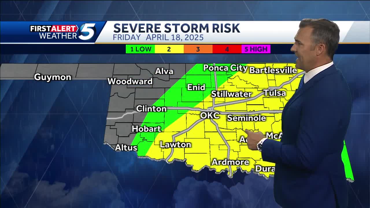 TIMELINE: Two storm chances possible this week in Oklahoma (April 15, 2025)