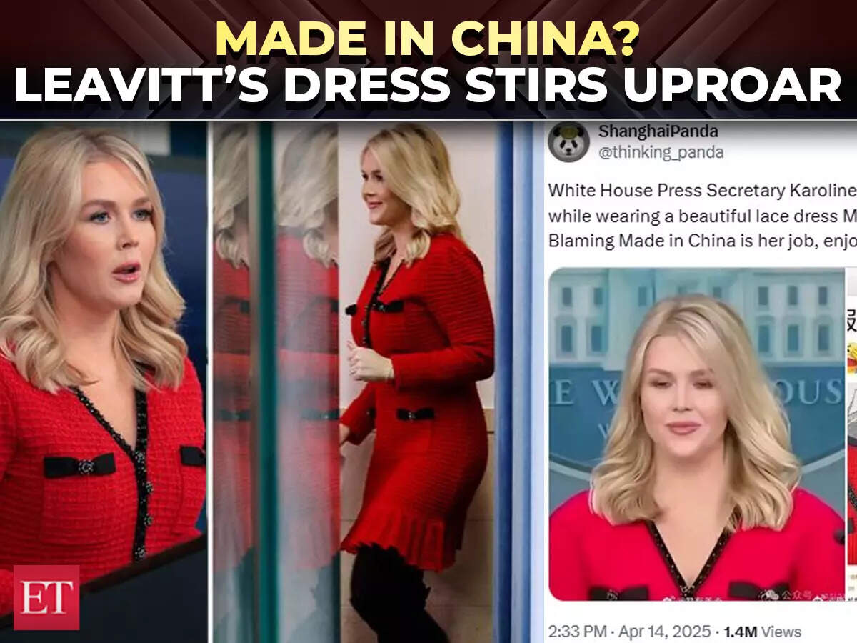 Was WH Secretary Karoline Leavitt’s dress made in China? Online uproar ...
