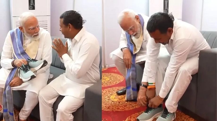 PM Modi made this man from Haryana wear shoes, he was barefoot for 14 ...