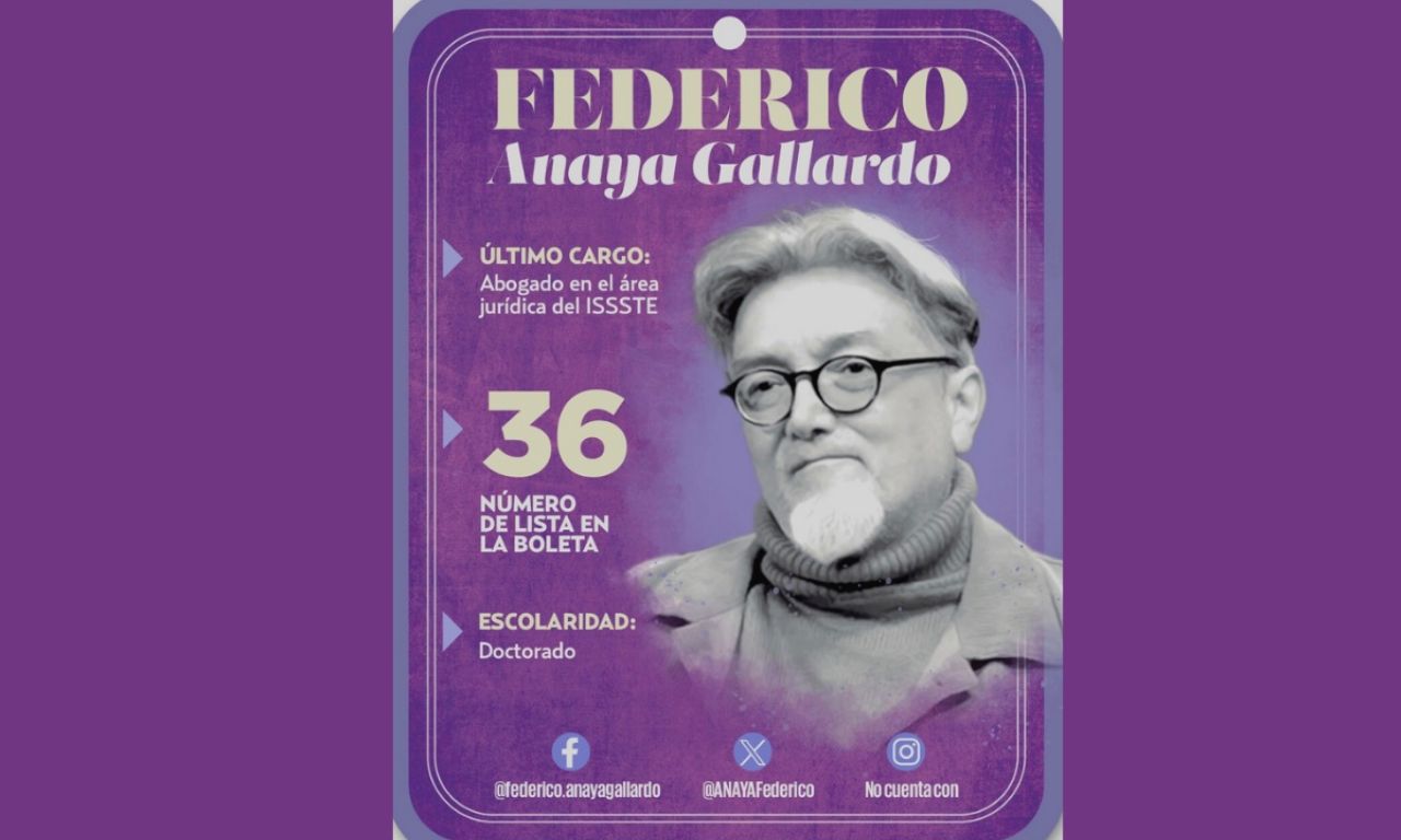 Conoce a Federico Anaya Gallardo, candidato a ministro de la Suprema Corte de Justicia de la Nación