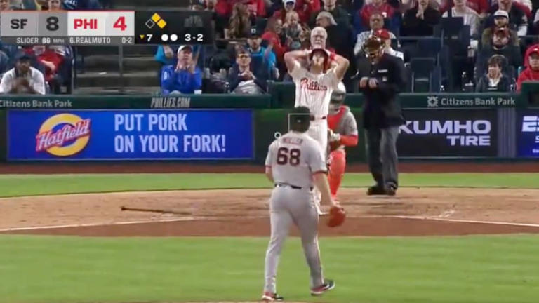 Phillies, Giants Announcers Destroy Ump Over Laughably Bad Strike Three ...