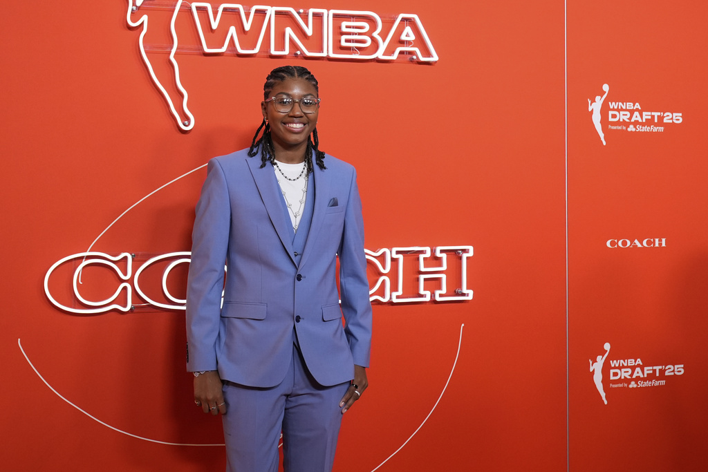 The Latest: Bueckers, Malonga and Citron go 1-2-3 in WNBA draft