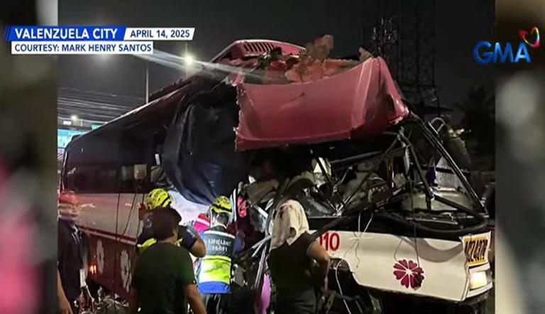 13 hurt after passenger bus hits truck along NLEX